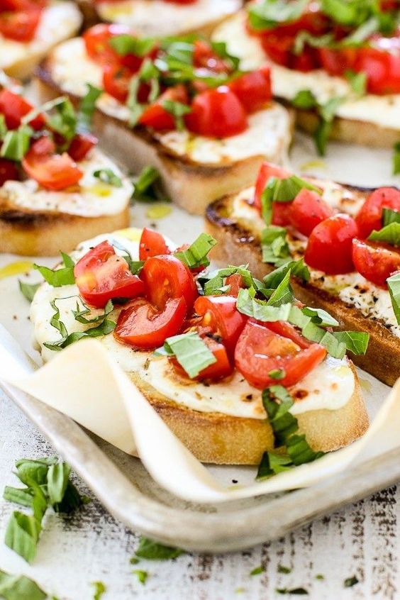 Warm Caprese Toast - Fish Food