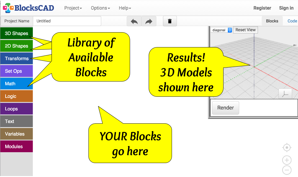 Maker Club: BlocksCAD 101 - Making 3D Models with Code Blocks