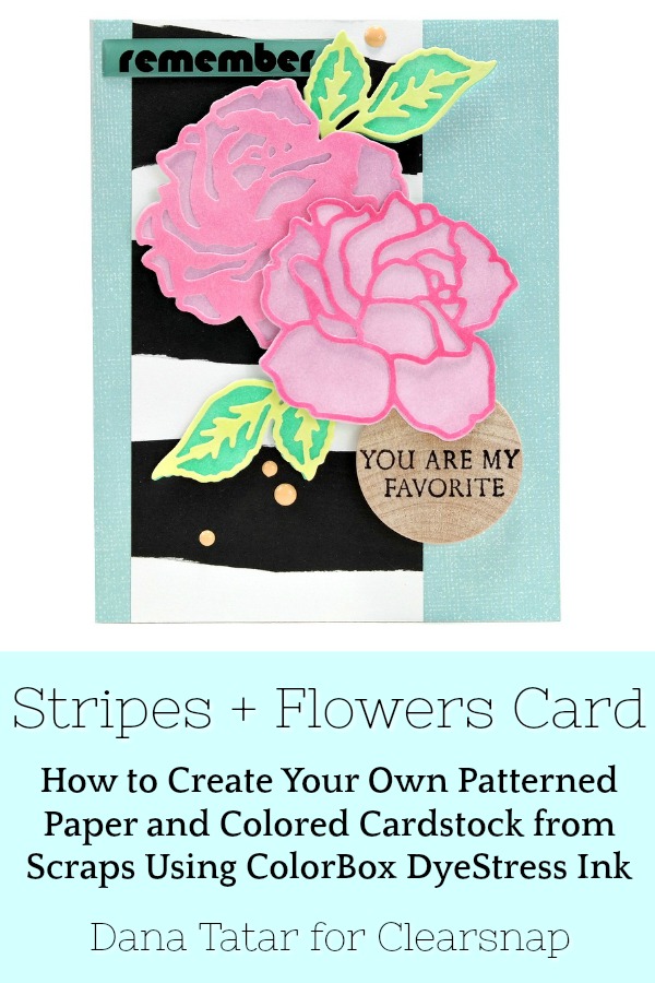 Stripes + Flowers Greeting Card from Scraps - Clearsnap