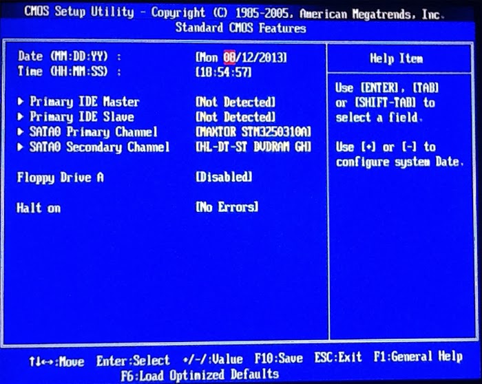 DANIELKL: BIOS Setup o CMOS Setup