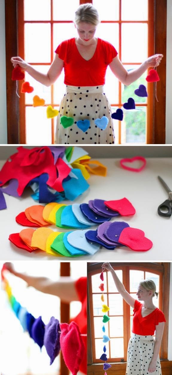 Allred Design Blog: Inspired by Pinterest: Felt Heart Craft Ideas