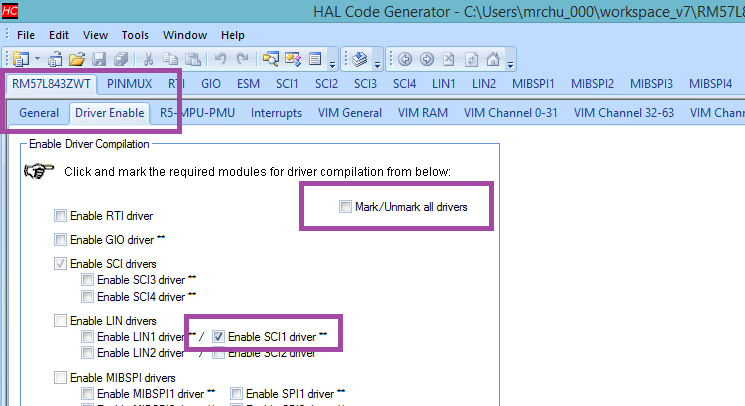 Hercules RM57L843 LaunchPad: Crear un proyecto nuevo en HALCoGen y Code Composer Studio