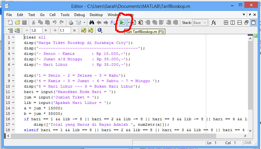 Kuliah Menyenangkan: Cara Membuat Program di Matlab