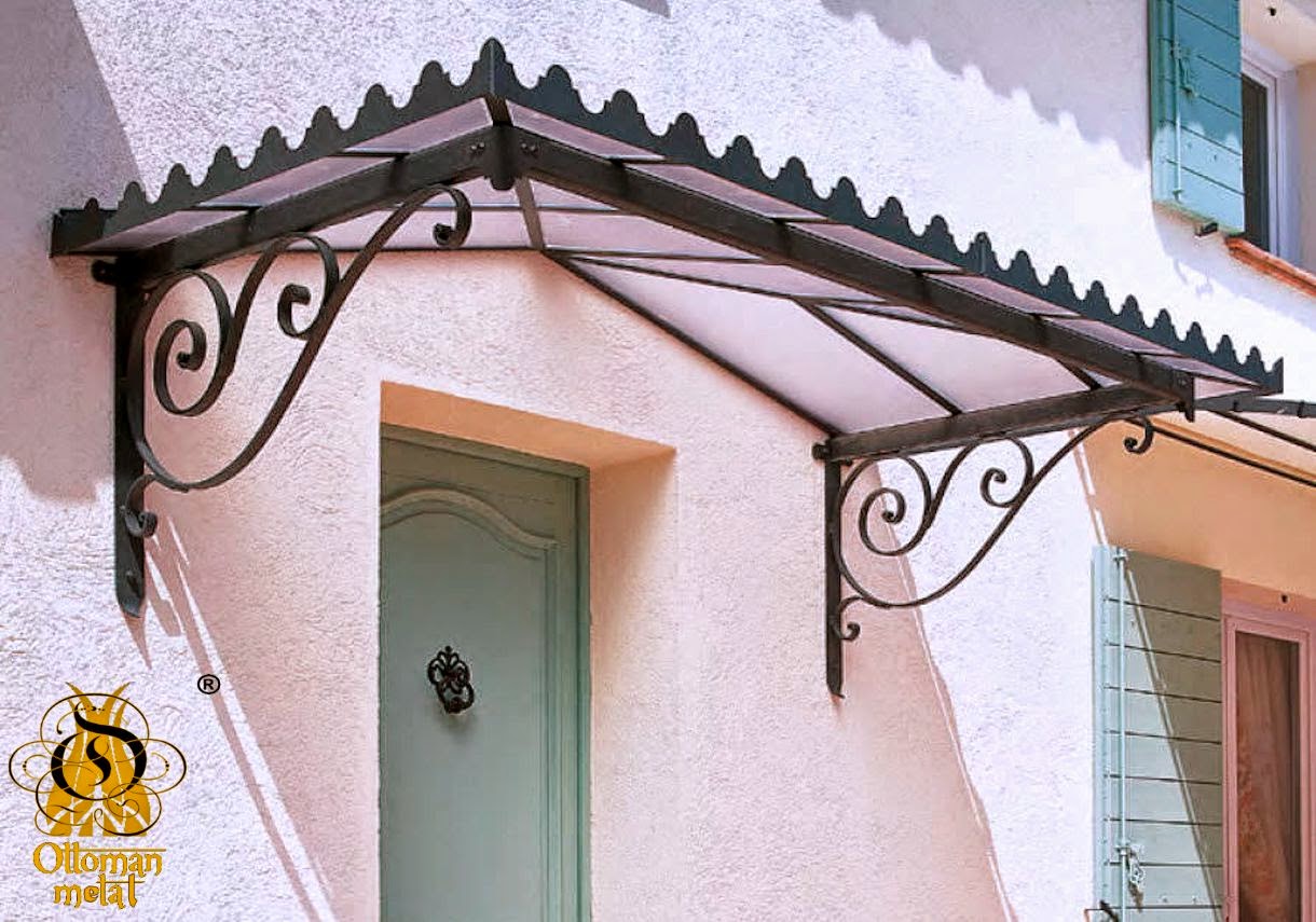 Wrought iron door canopies-Wrought iron metal Latvia