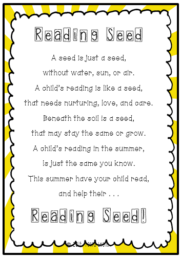 Summer Reading Peom