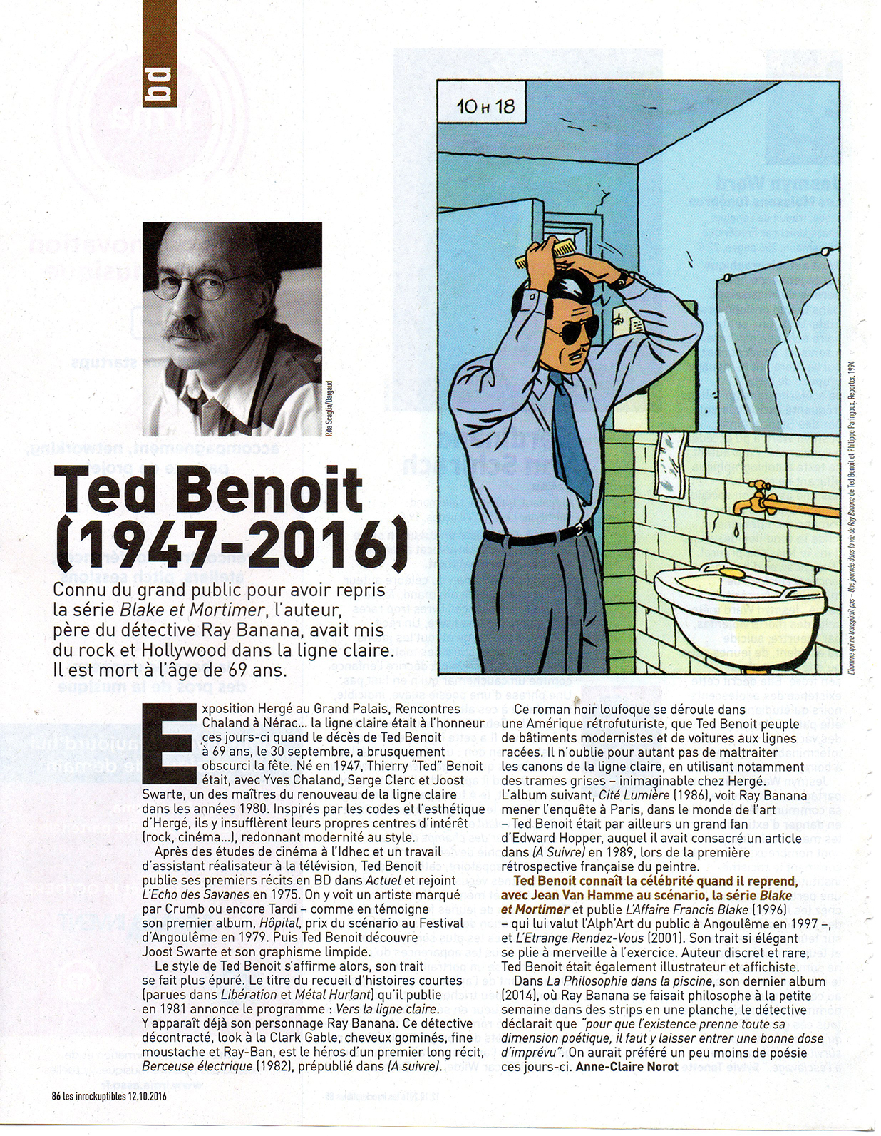 [Librairie] La comete de Carthage: > Ted Benoit dans les Inrocks 12-10 ...