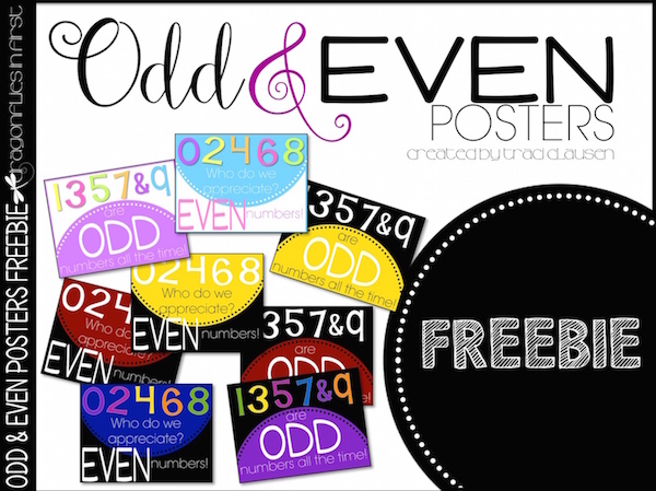 Freebielicious: FREE Odd and Even Posters