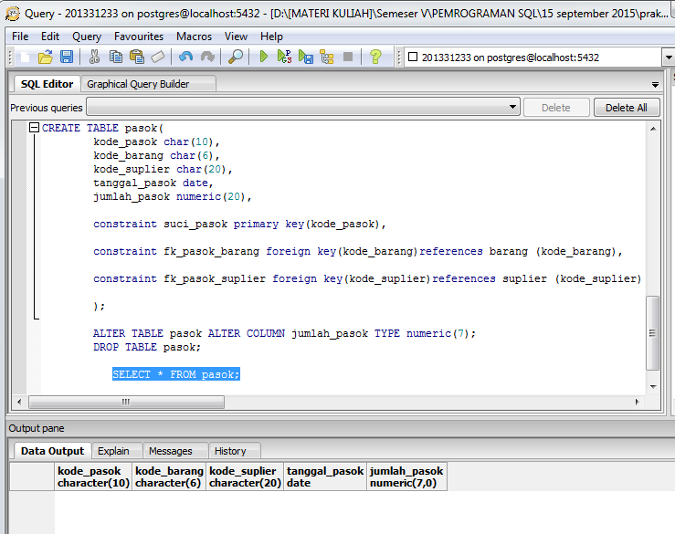 Pemrograman Sql Praktikum 2 Pemrograman Sql
