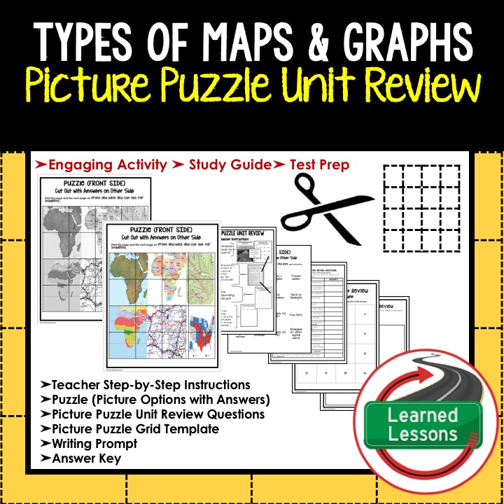 World Geography Picture Puzzle BUNDLE, Test Prep, Unit Review, Study ...