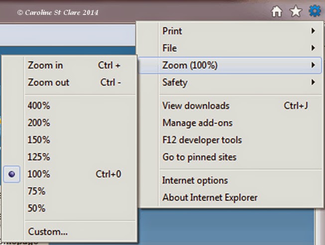 Caroline's Articles: How To Change Text Size in Web Browsers
