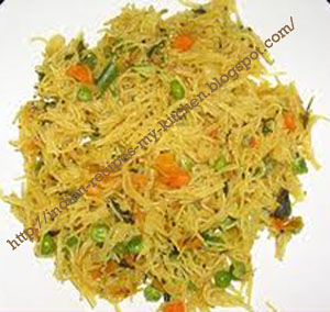 Indian Recipes My Kitchen: Vegetable semiya kichadi/vermicelli biriyani