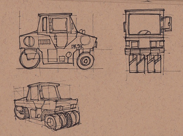 Louis learns to draw: Construction Site Vehicle