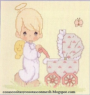 Coca-Lola patch: MAS ANGELITOS PUNTO DE CRUZ