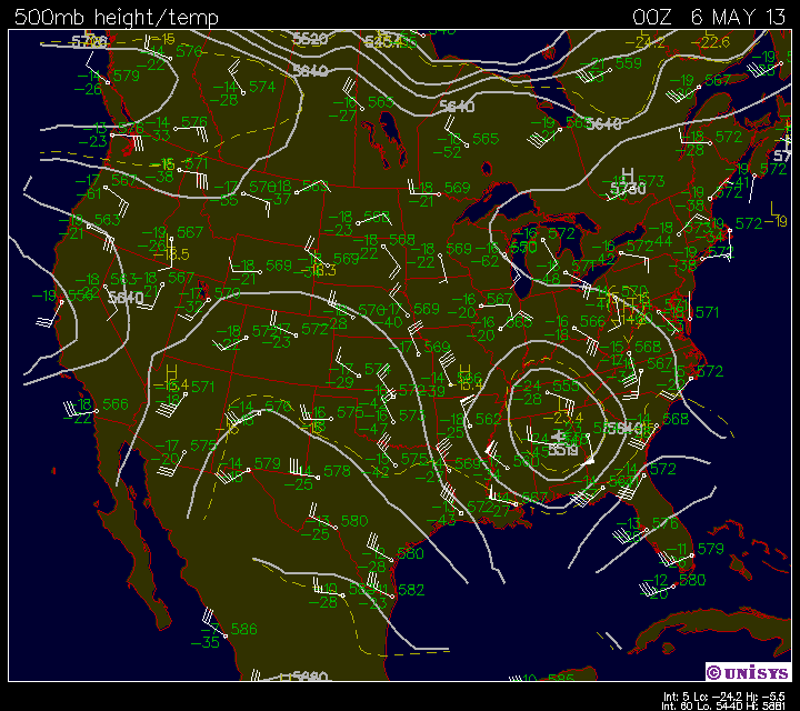 Current High Pressure Area Maps