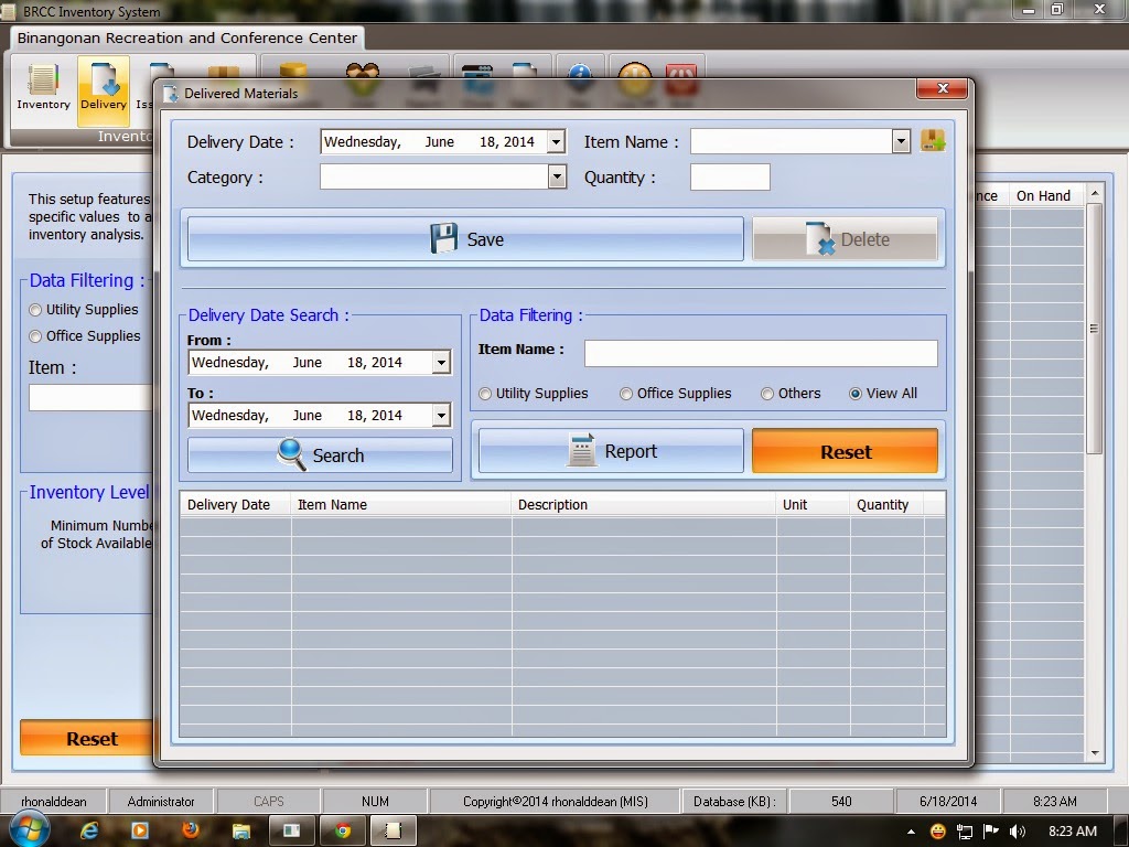 Visual Studio: Inventory System v1.0