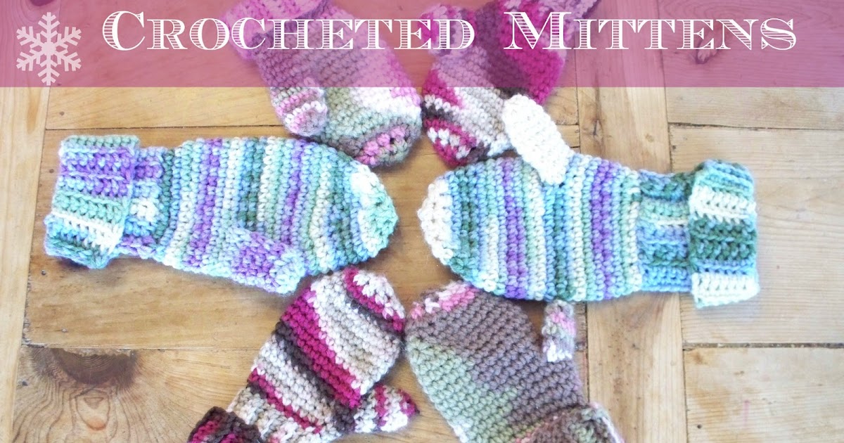 Crocheted Mittens - Adventures of a DIY Mom