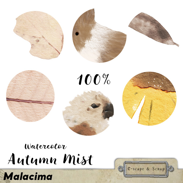 Malacima design: Watercolor Autumn Mist and freebie
