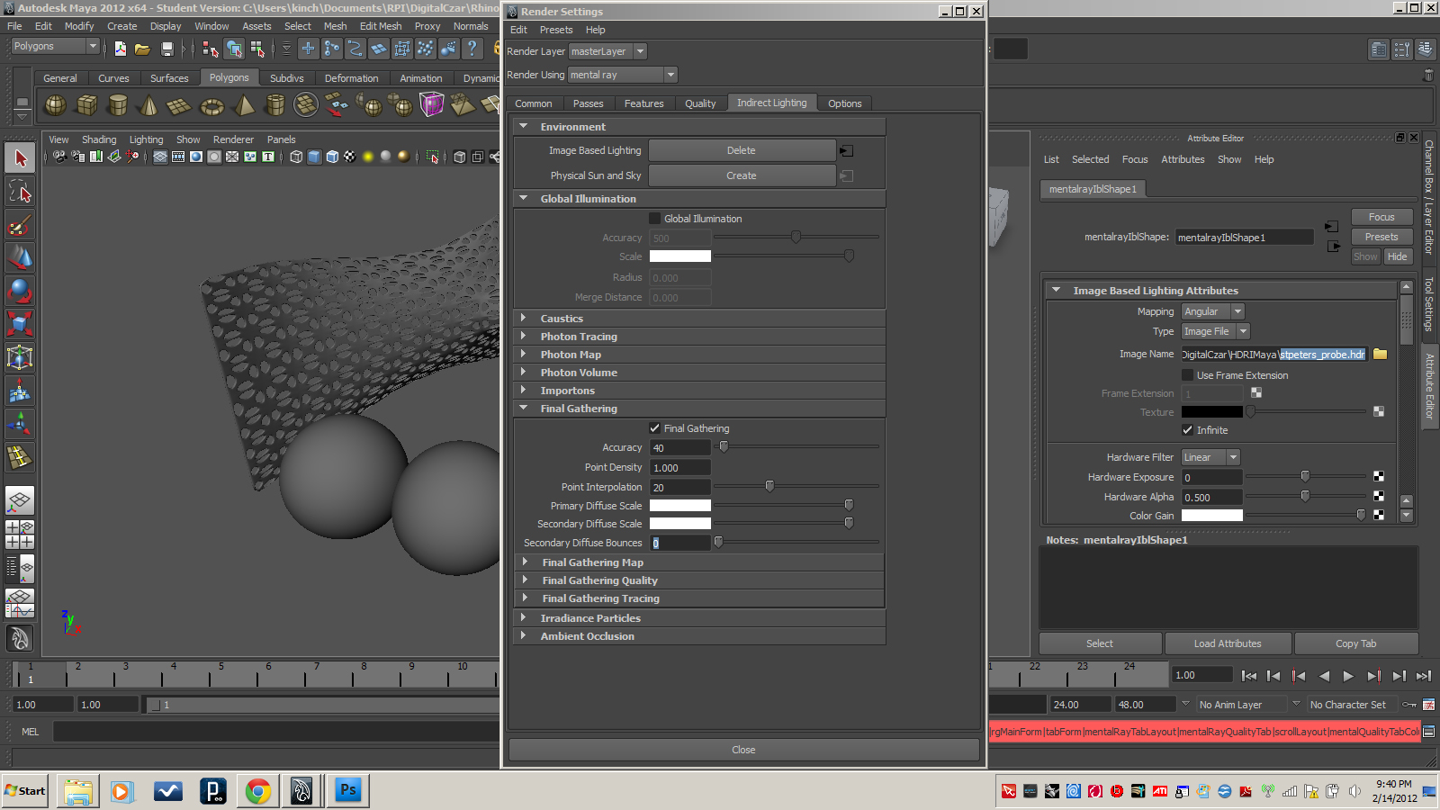 [Maya] Simple HDRI Rendering Setup in Mental Ray | 3D Gumshoe