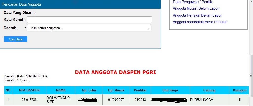 Mas Dwi Hatmoko: Cek Keanggotaan Daspen PGRI dan Keanggotaan PGRI