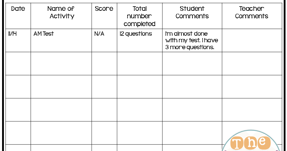 The {4th Grade} Journey: Math Station Accountability