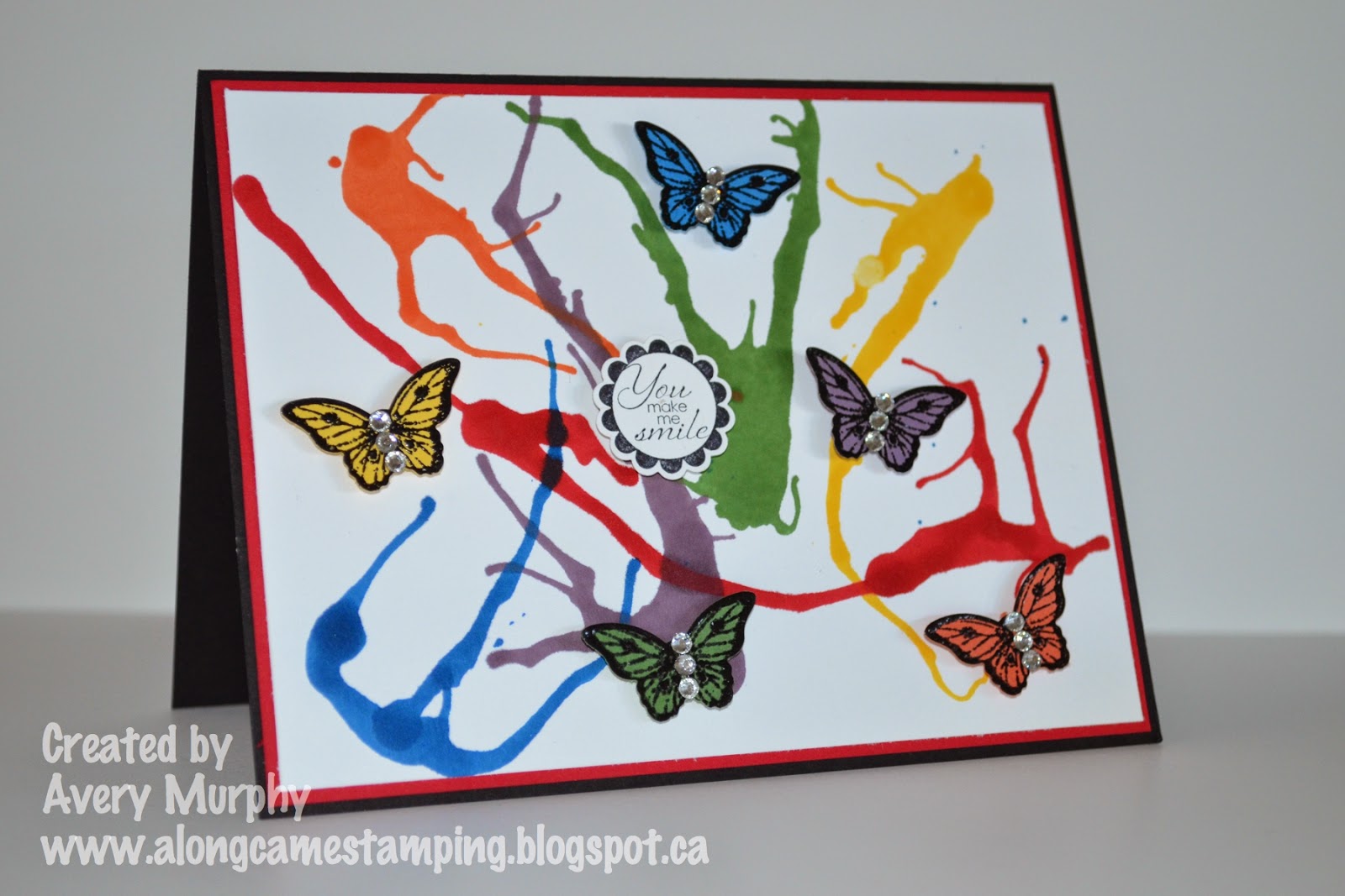 Along Came Stamping: Ink Blowing Technique Take Two