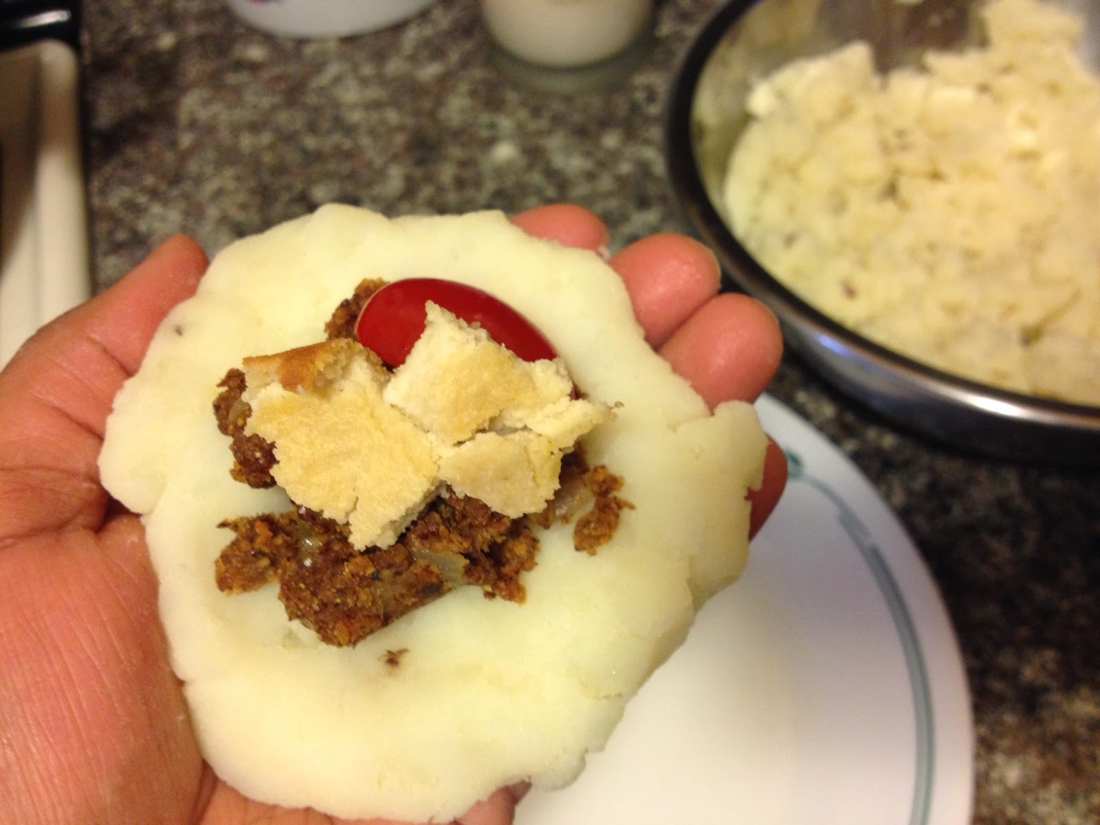 Stay-at-Home Vegan: Potato Puffs with Neat Filling