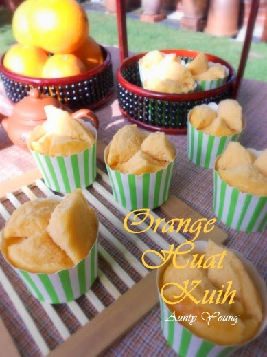 Aunty Young（安迪漾）: 香橙传统发糕 (Orange Huat Kueh)