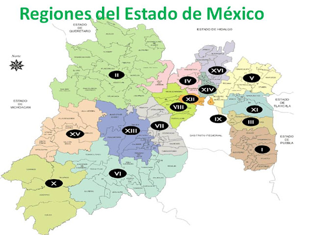 Mi Entidad "Estado de México": Las regiones de mi entidad
