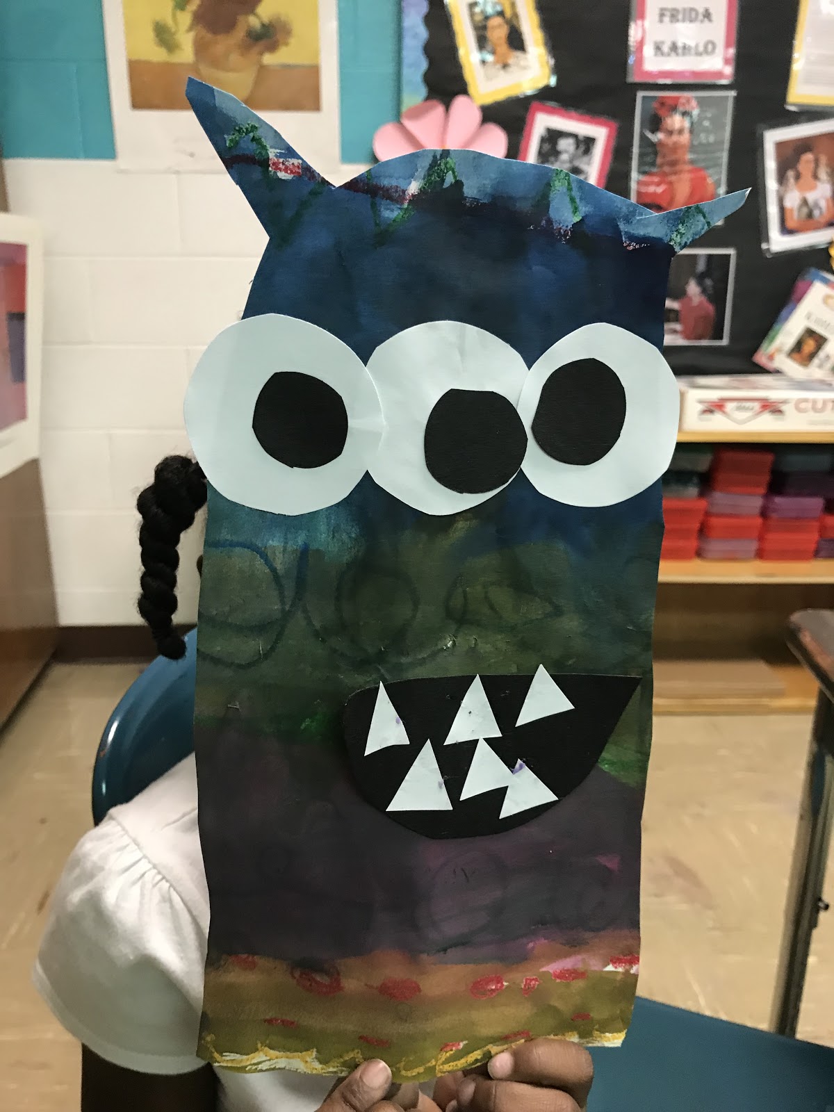 Elements of the Art Room: Kindergarten Line Painting Monsters
