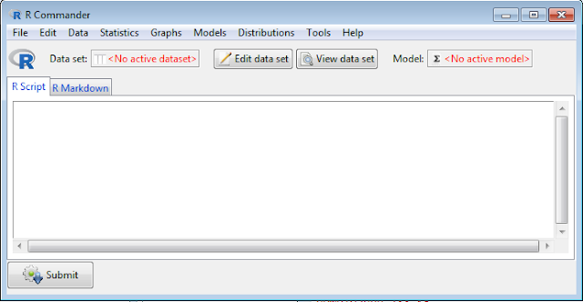 Brief look at R Commander: A free R based point and click program. Part 1.