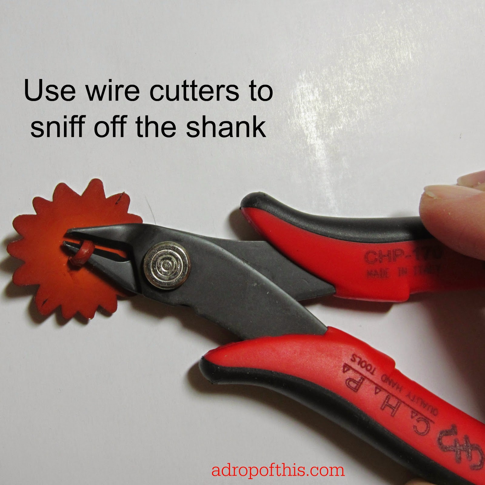 A Drop of This: Removing a Button Shank + Craft Ideas