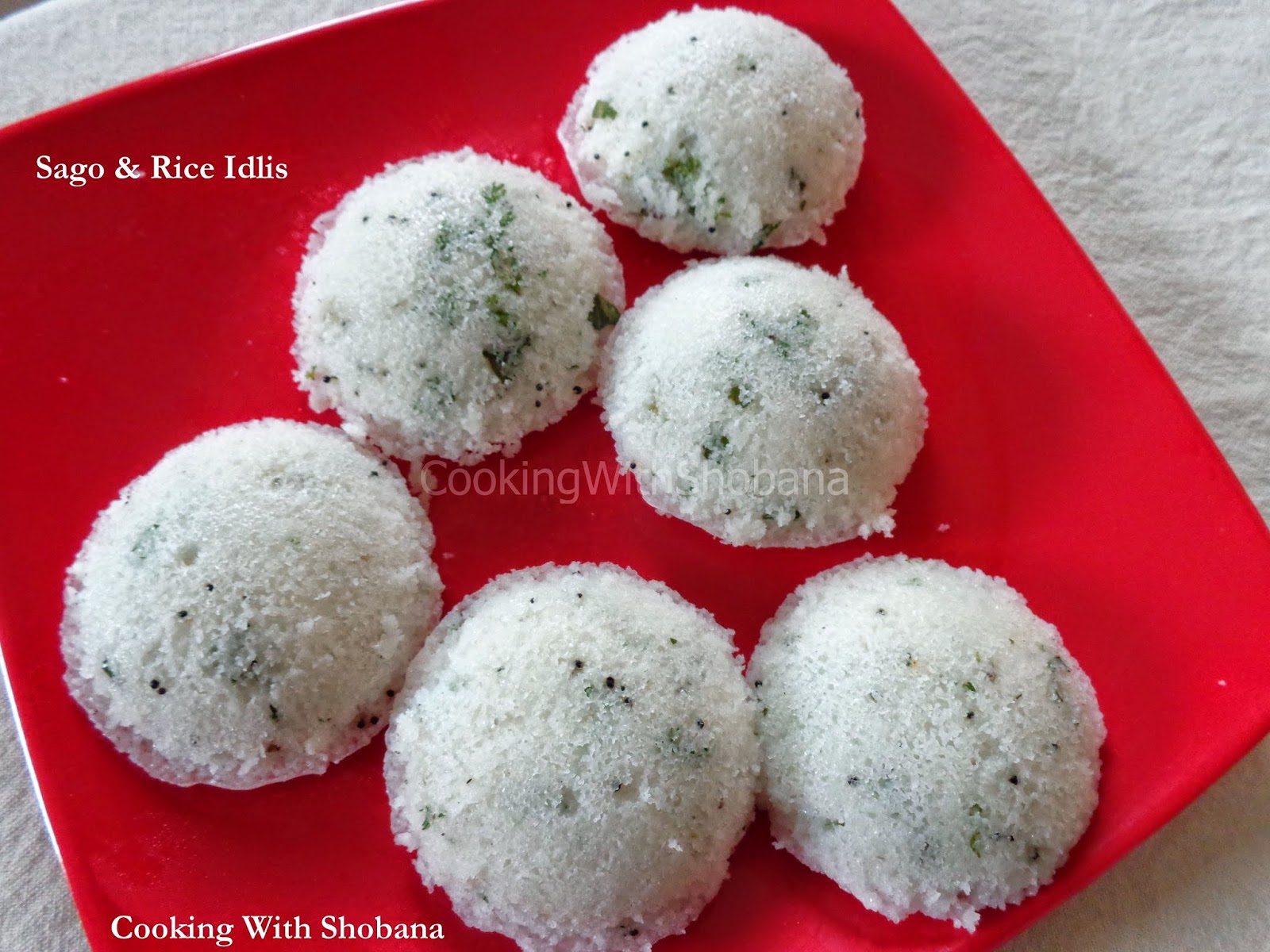Cooking With Shobana : SAGO & RICE IDLI