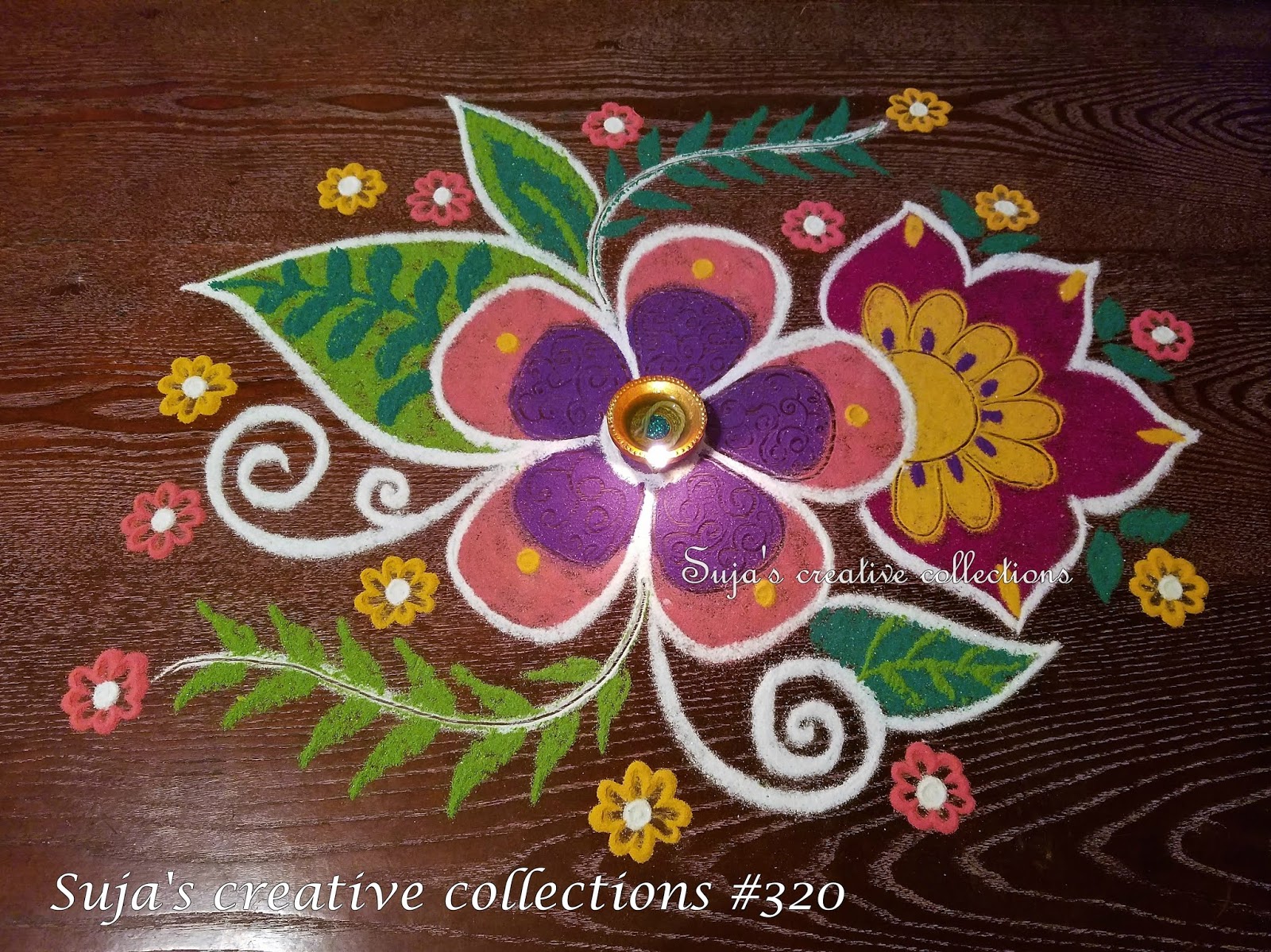 Suja's Creative Collections: Floral Rangoli Designs