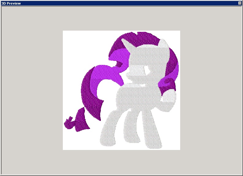 MLP - E the Pony: Rarity Embroidery Design & Process