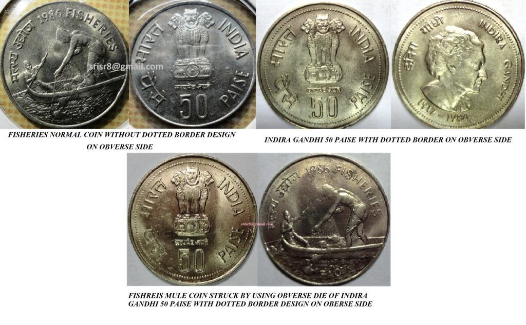 Republic India Coin Collection: 50 PAISE: FISHERIES MULE, KOLKATA MINT