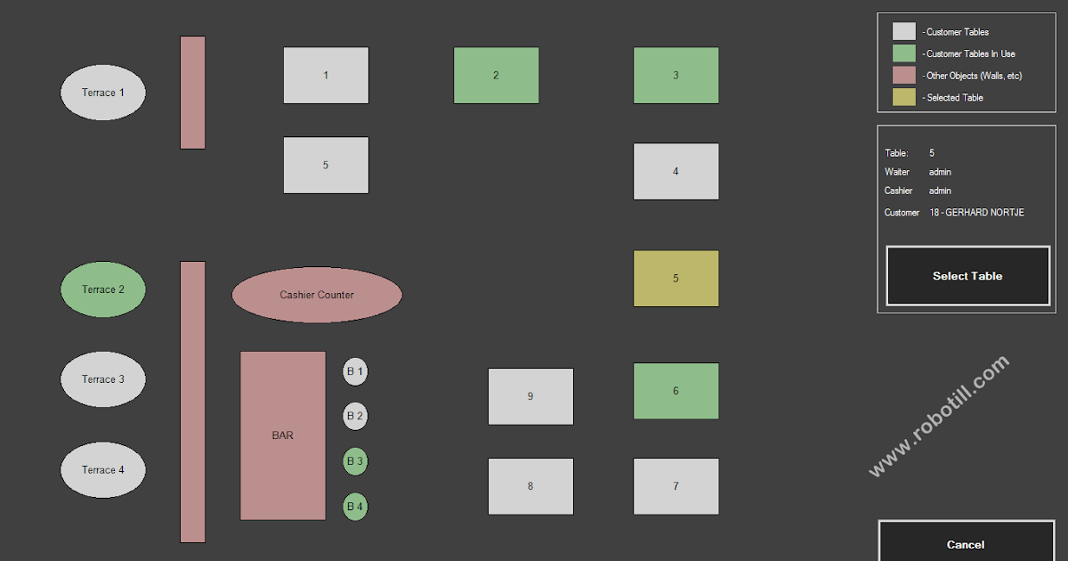 Table Selection in POS Restaurant Module