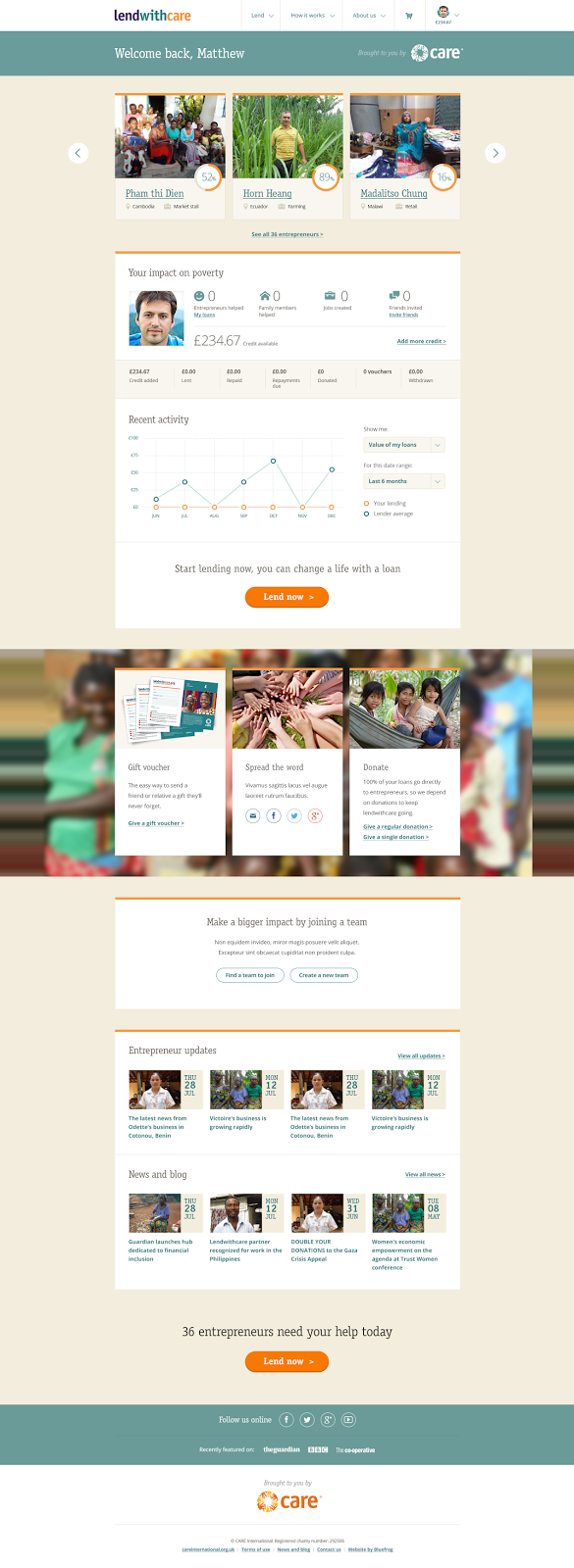 Make a loan, change a life.: Lendwithcare News: The launch of our new ...