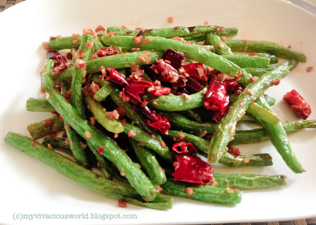 My Vivacious World: Fried String Beans - Sichuan Style