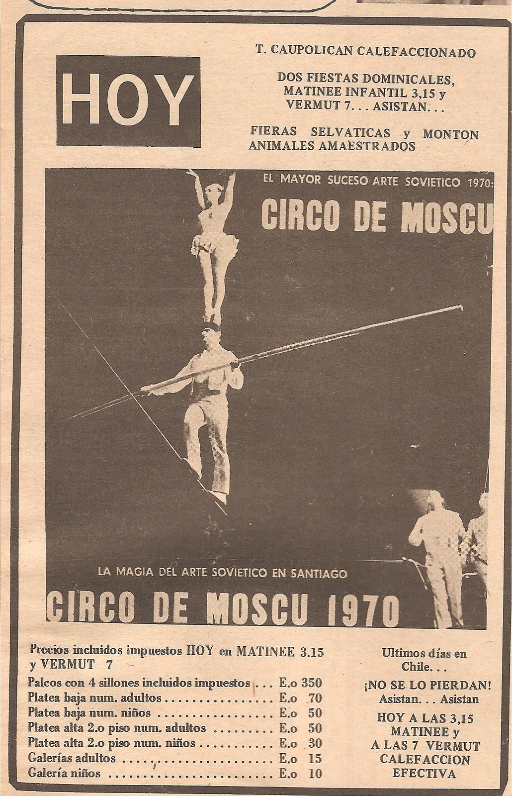 Lacunza, nostalgia de mi barrio.: El Tony Caluga y Los Circos