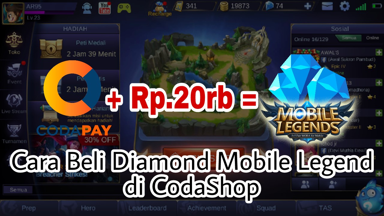 Cara Beli Diamond Mobile Legends di CodaShop