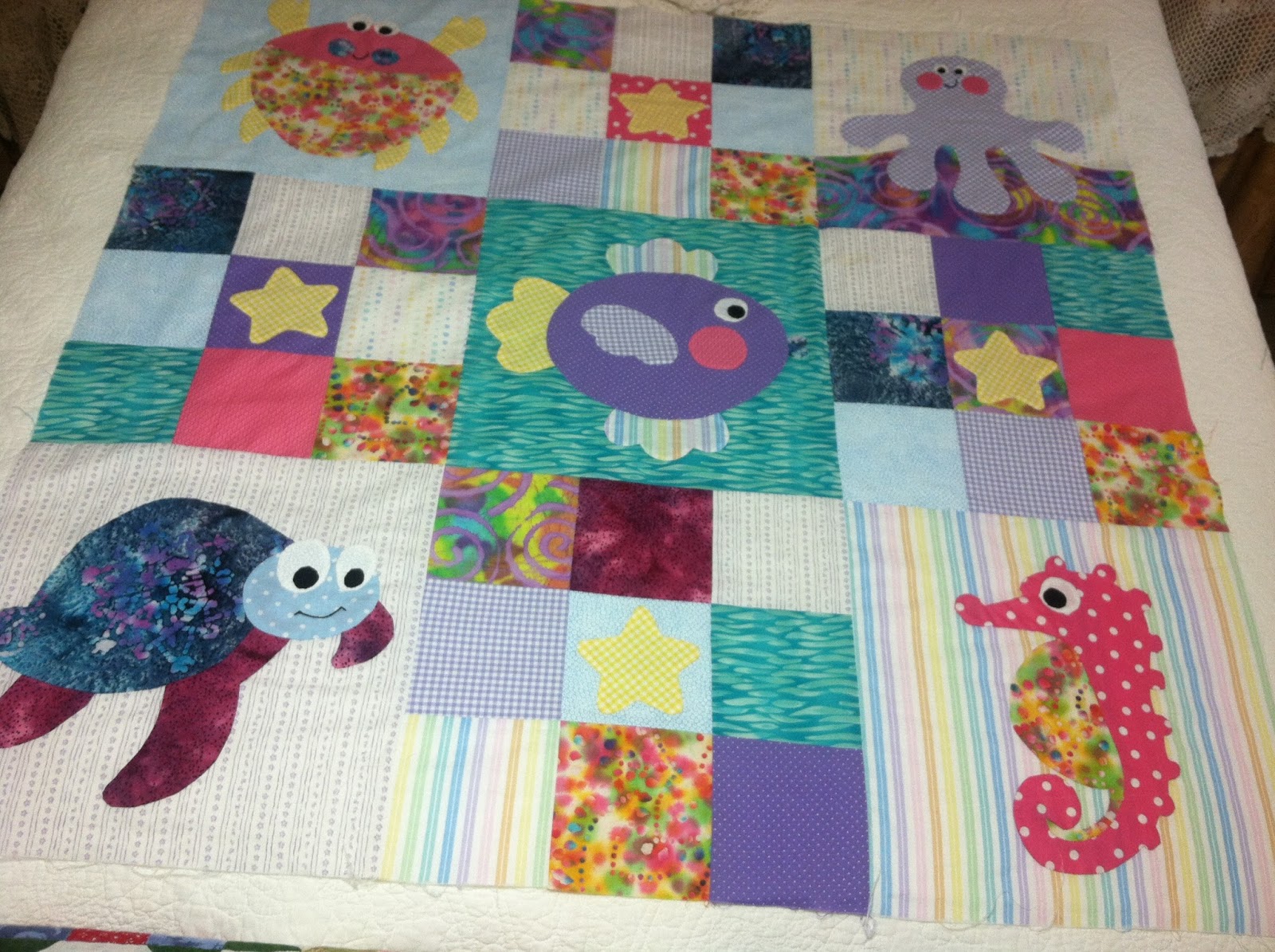 Spoons and Scissors: Baby Sea Animal Quilt