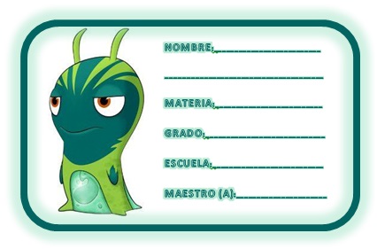 ~Cositas~: Etiquetas Para Cuadernos Ó Libros Escolares