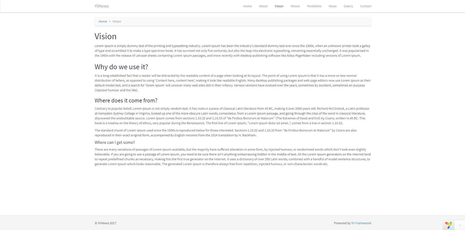 Website statis sederhana menggunakan yii2 dan template 3d button ...