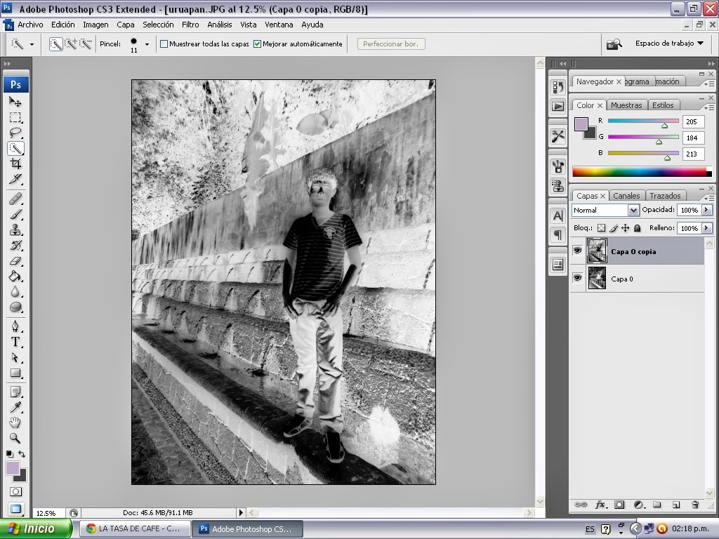 mingo : PRACTICA #2, TRANSFORMAR FOTO A DIBUJO