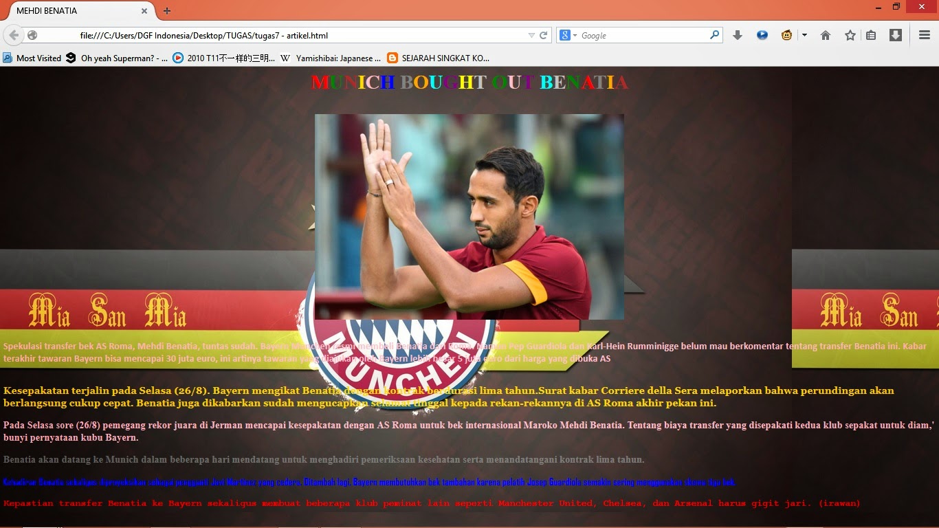 Portofolio: [Tugas 7]: Cara Membuat Artikel Sederhana pada Web HTML