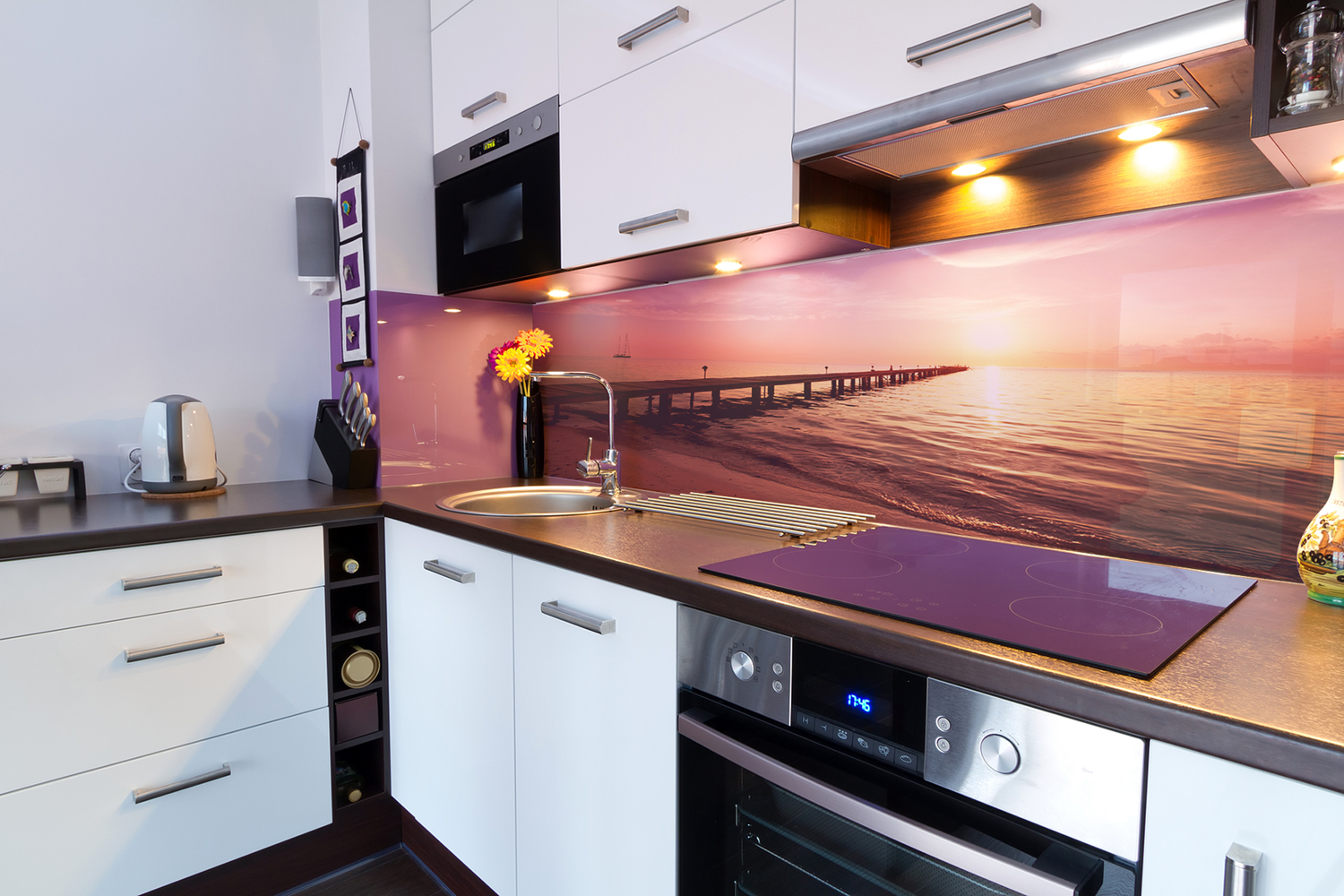 Mobila pentru bucataria: Sticla printata bucatarie