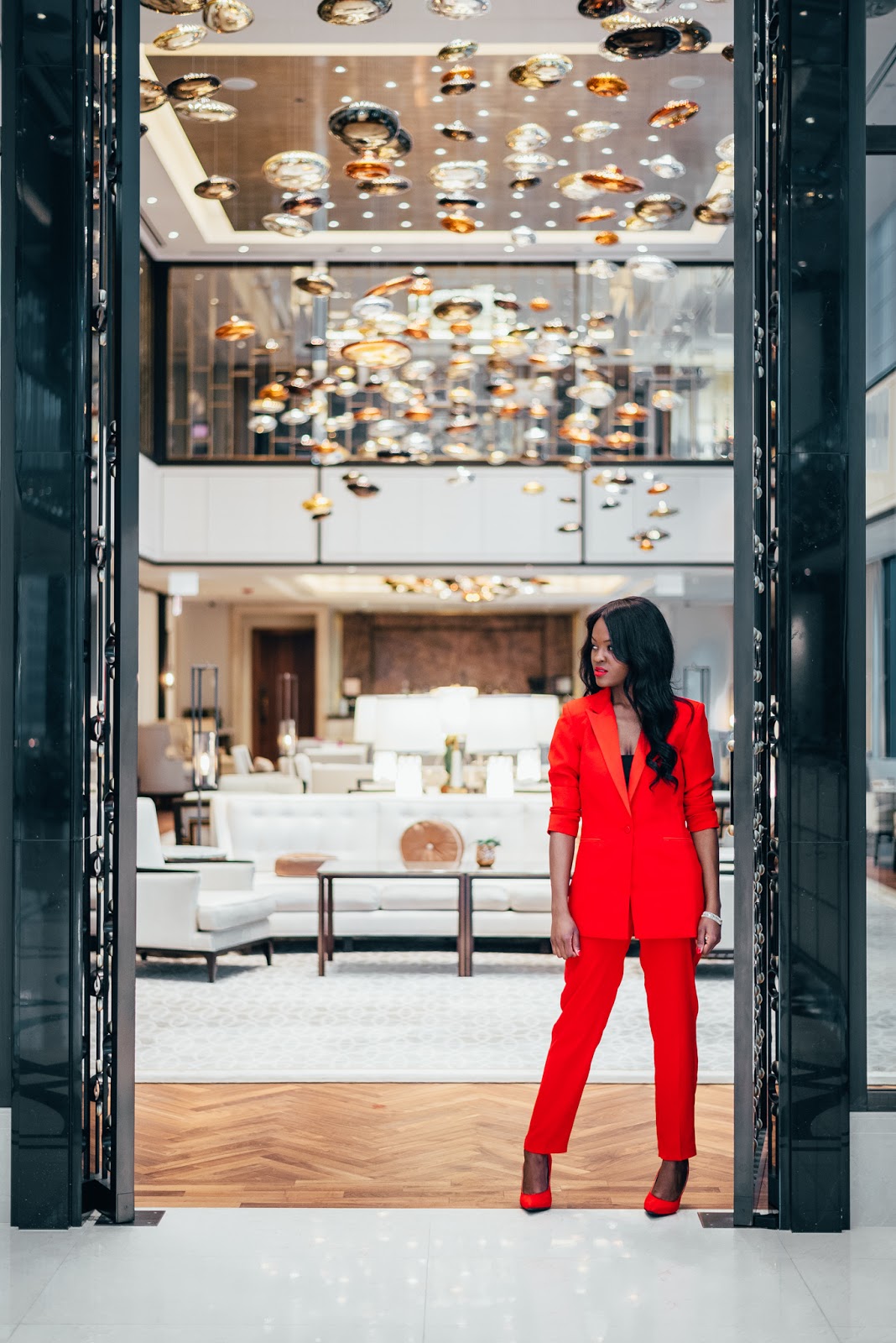 Red Power Suit for the New Year - Cranberry Tantrums