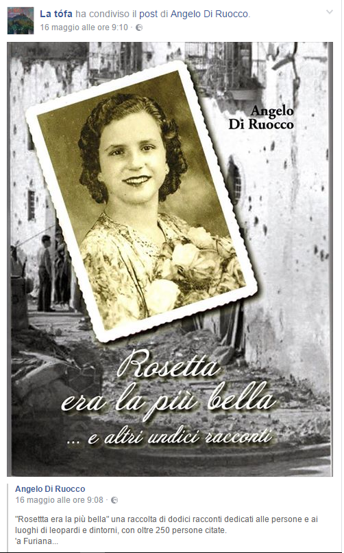Ruocco tribù: Rosetta era la più bella di Angelo di Ruocco