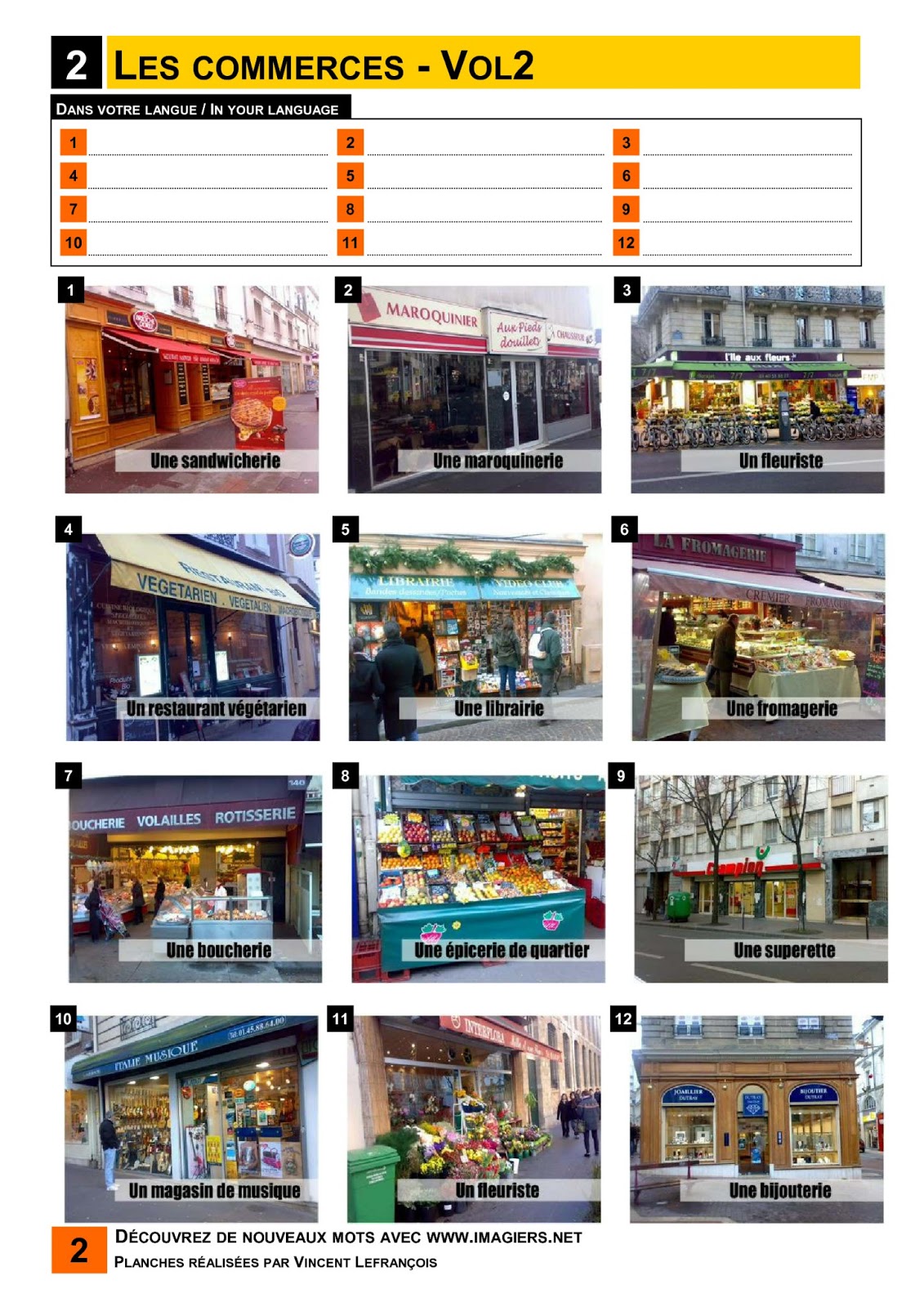 FLE en ESO: Travaillez le lexique des magasins