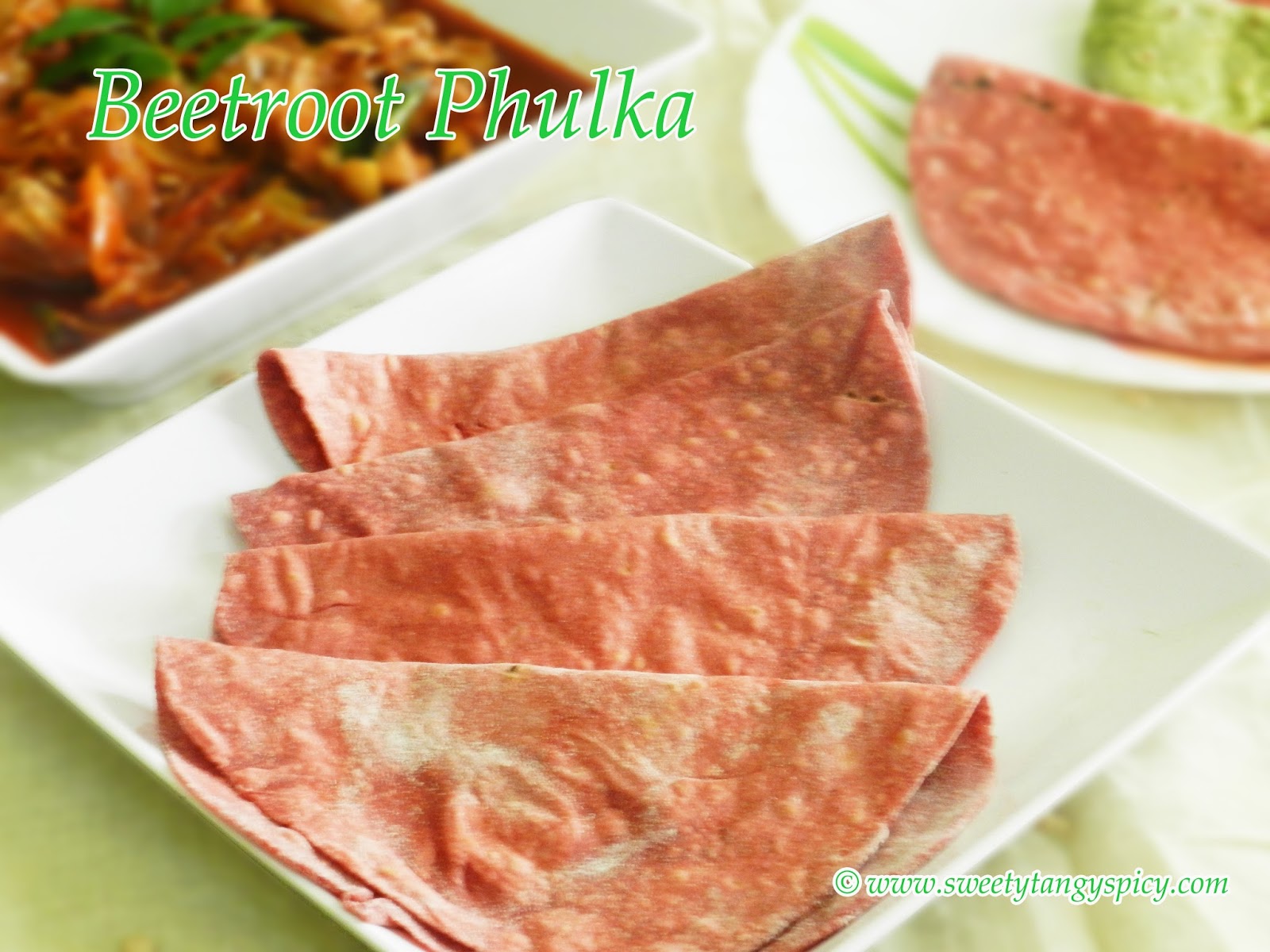 Beet root Phulka recipe or Beetroot chapathi recipe with detailed photos